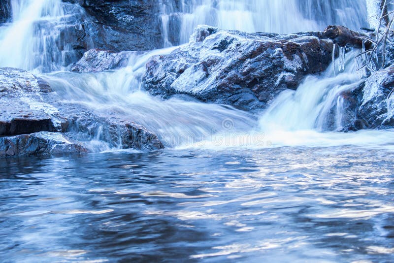 Waterfall stock photo. Image of blue, winter, landscape - 50670326