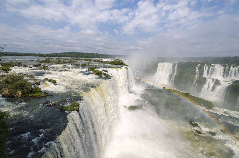 Waterfall Iguacu stock image. Image of iguacu, grass - 63677979