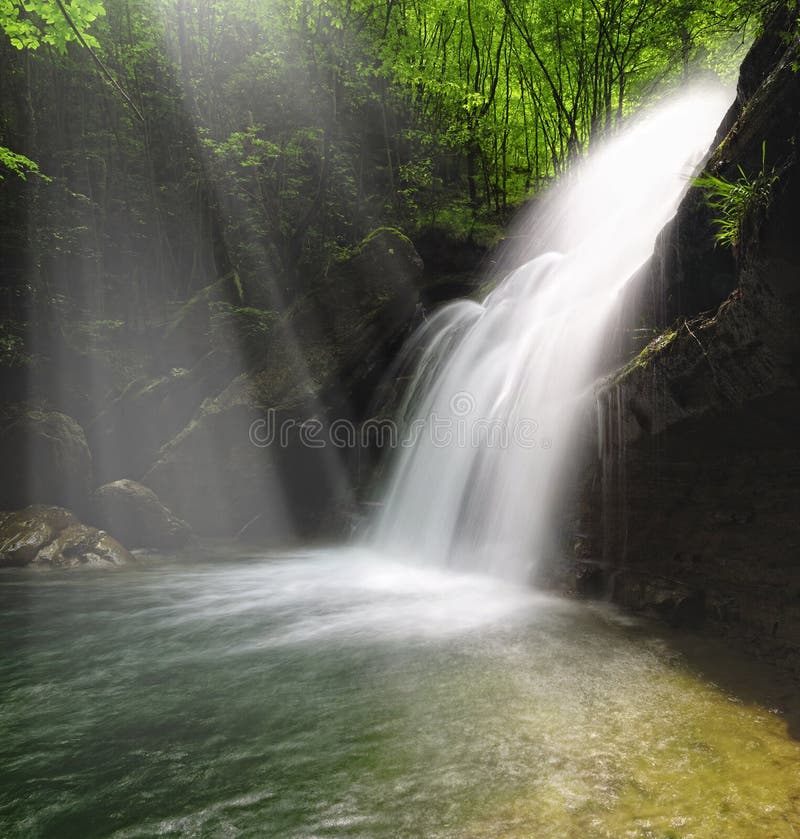Waterfall stock image. Image of paradise, purity, scenic - 38932647