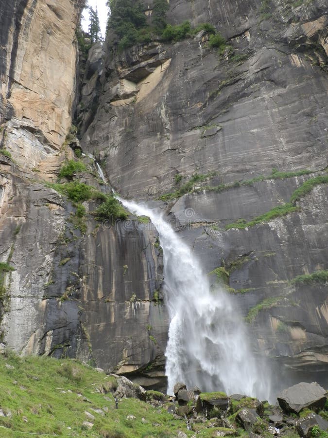 Waterfall in India, Himachal Pradesh Stock Image - Image of national ...