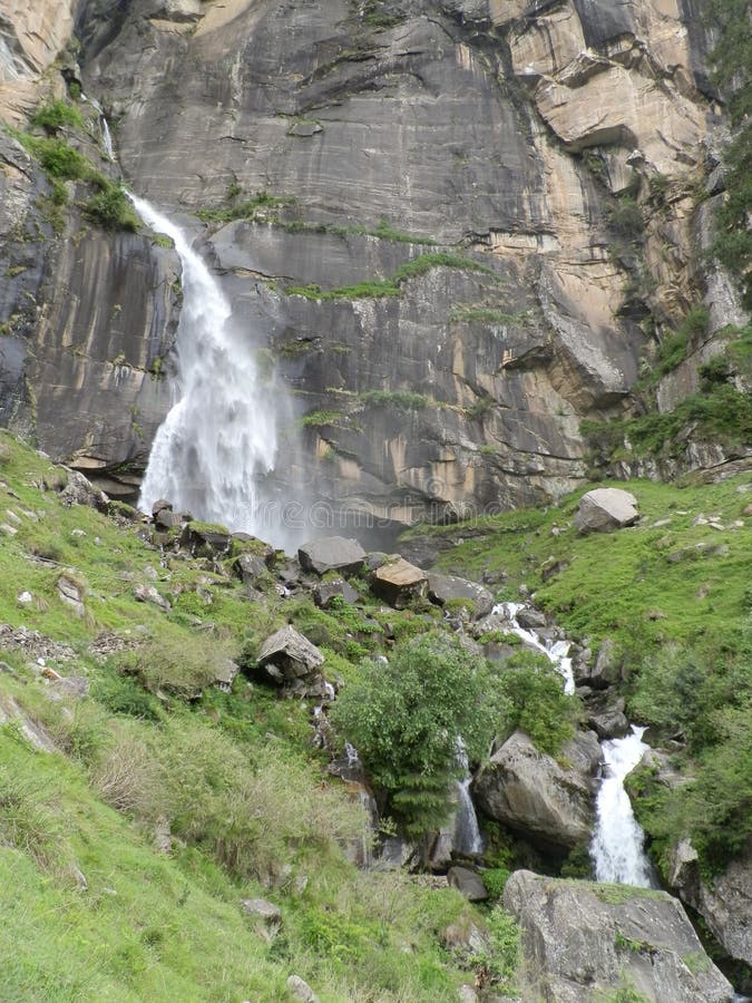 Waterfall in India, Himachal Pradesh Stock Image - Image of beautiful ...