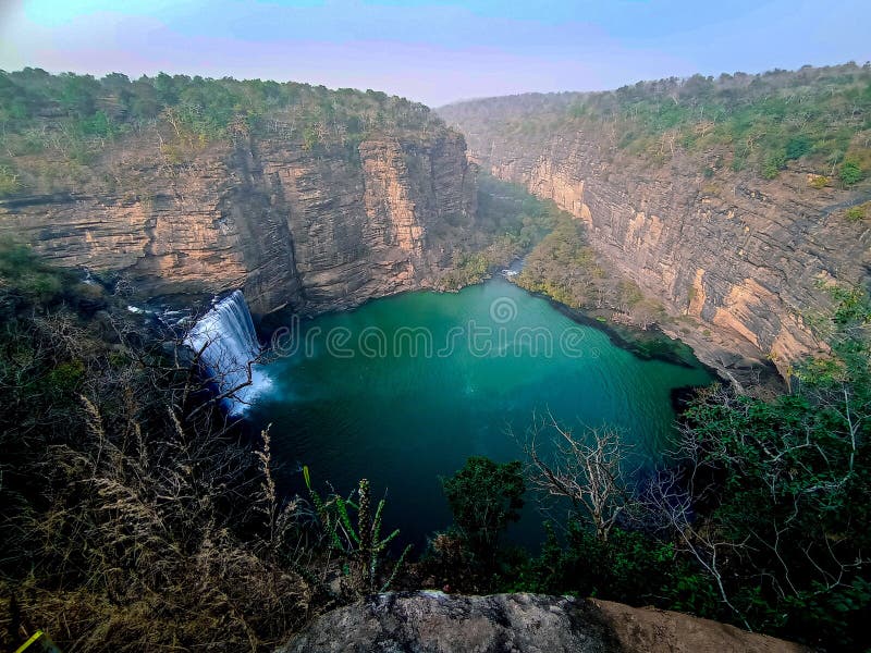 Waterfall in India stock photo. Image of devdari, chandauli - 239605796