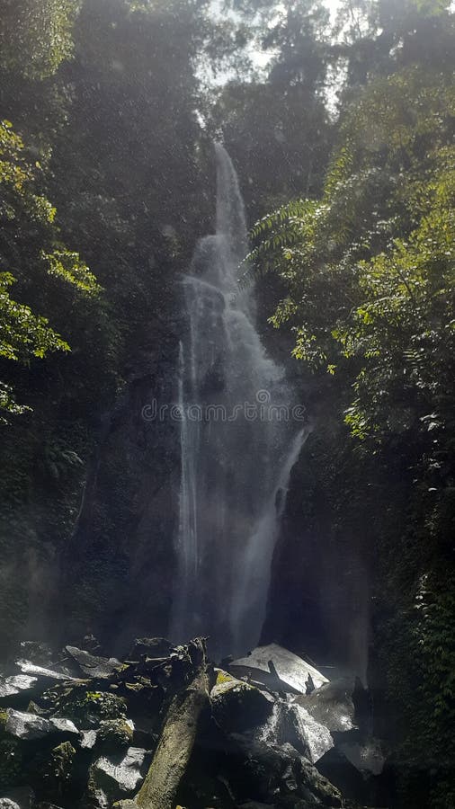 Waterfall Indonesia Curug Nature Healing Stock Photo - Image of nature ...