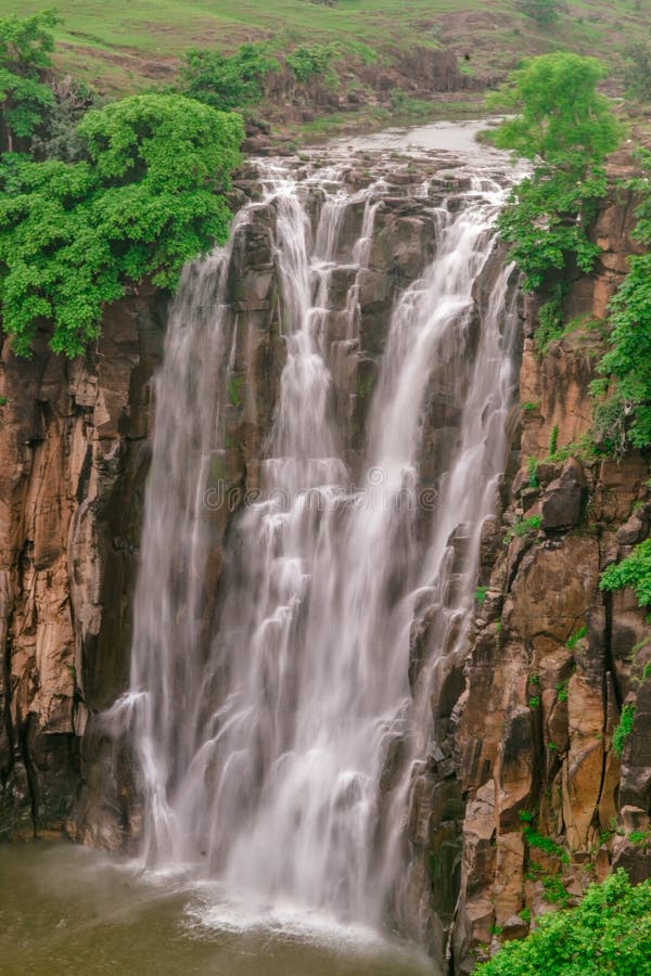 Waterfall stock image. Image of waterfall, green, india - 248026701