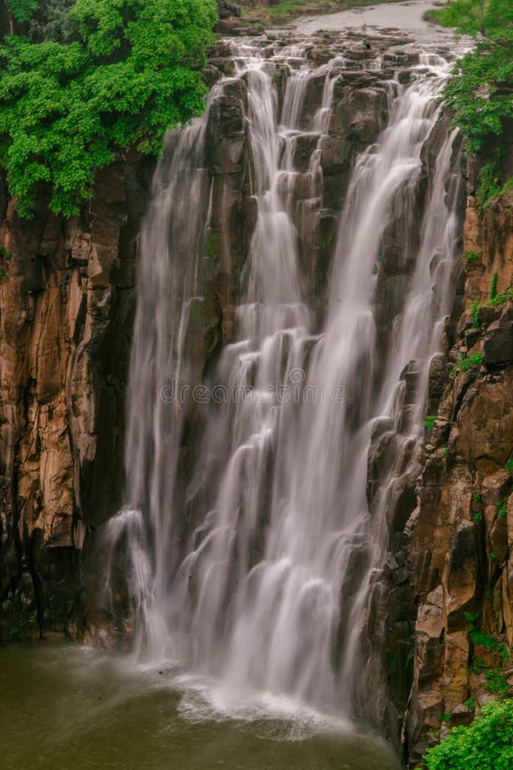 Waterfall stock photo. Image of indore, green, waterfall - 248026702