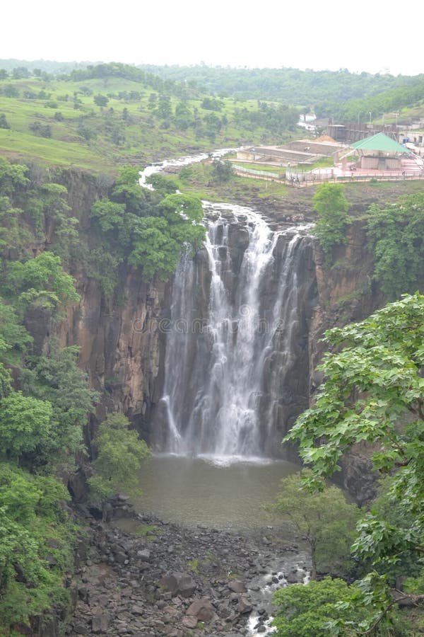 Waterfall stock image. Image of patalpani, green, waterfall - 248026713