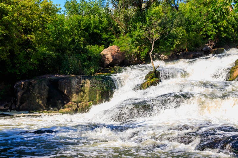 Waterfall on the Inhulets River in Kryvyi Rih, Ukraine Stock Photo ...