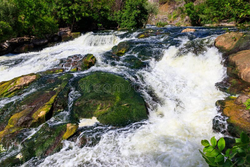 Waterfall on the Inhulets River in Kryvyi Rih, Ukraine Stock Image ...