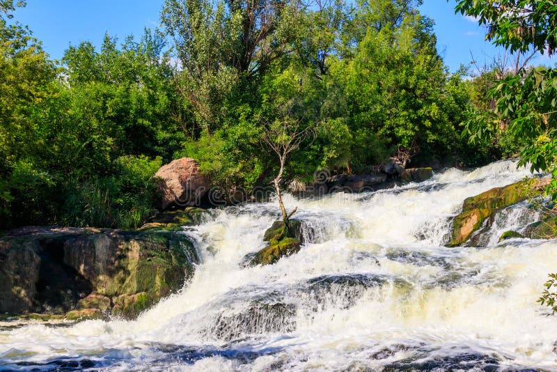 Waterfall on the Inhulets River in Kryvyi Rih, Ukraine Stock Image ...