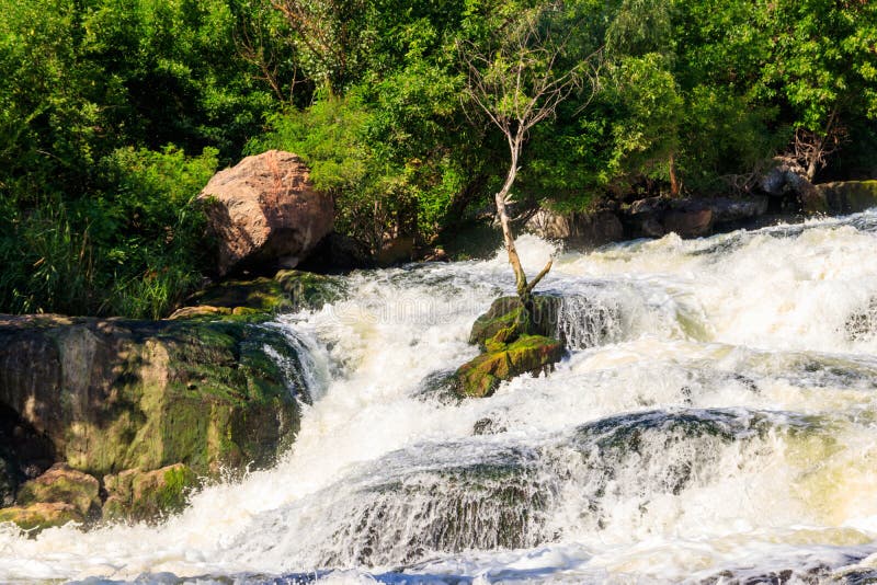 Waterfall on the Inhulets River in Kryvyi Rih, Ukraine Stock Photo ...