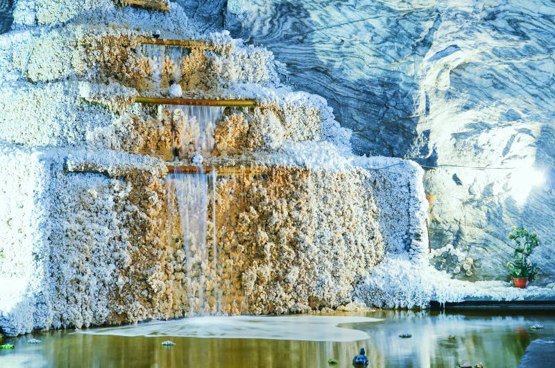 Waterfall inside a cave stock image. Image of cavern - 36957279