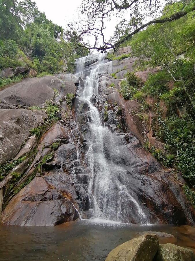 Waterfall Inside the Forest Stock Image - Image of waterfall, inside ...