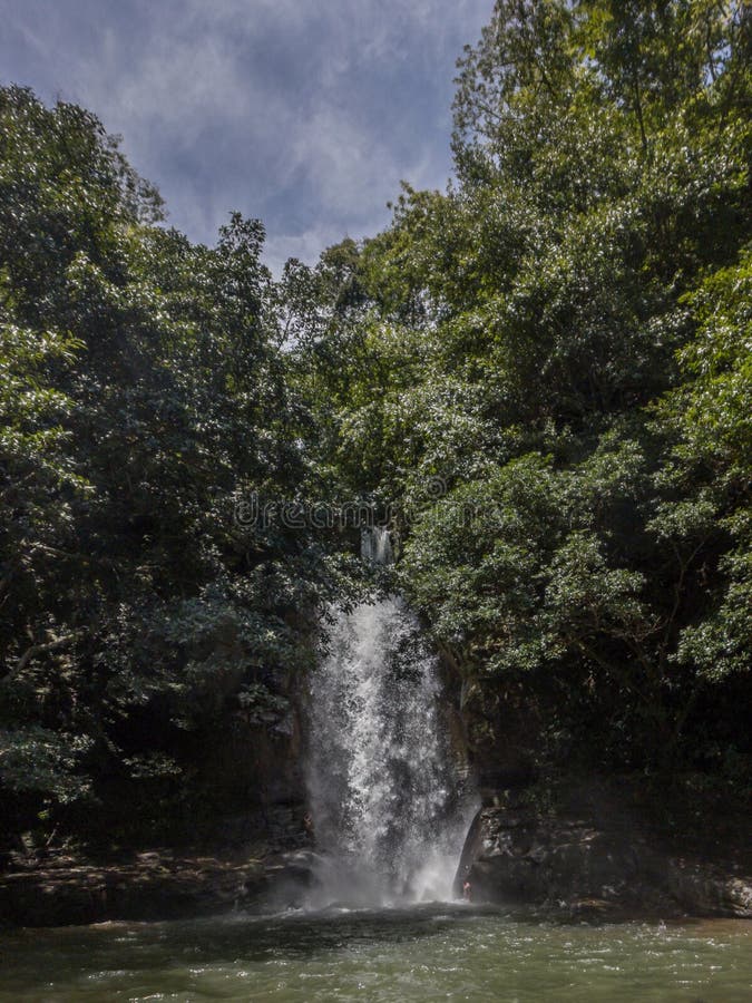 Waterfall Inside the Mountains of Panama Stock Image - Image of america ...