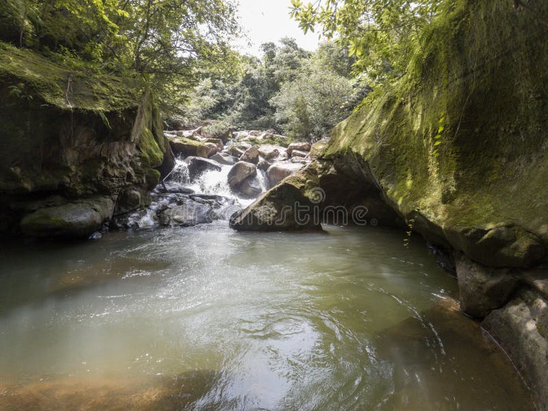 Waterfall Inside the Mountains of Panama Stock Photo - Image of ...