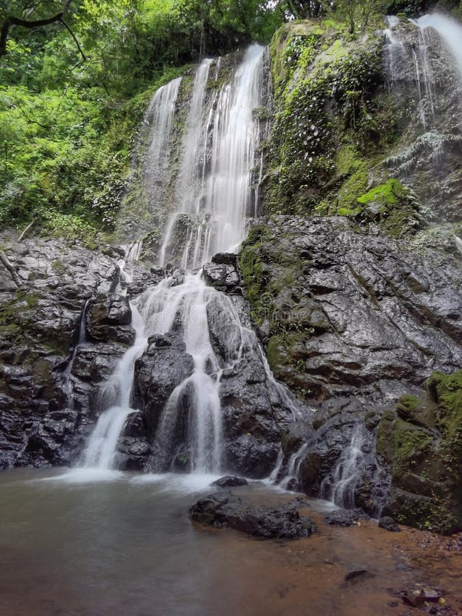 Waterfall Inside the Mountains of Panama Stock Image - Image of america ...