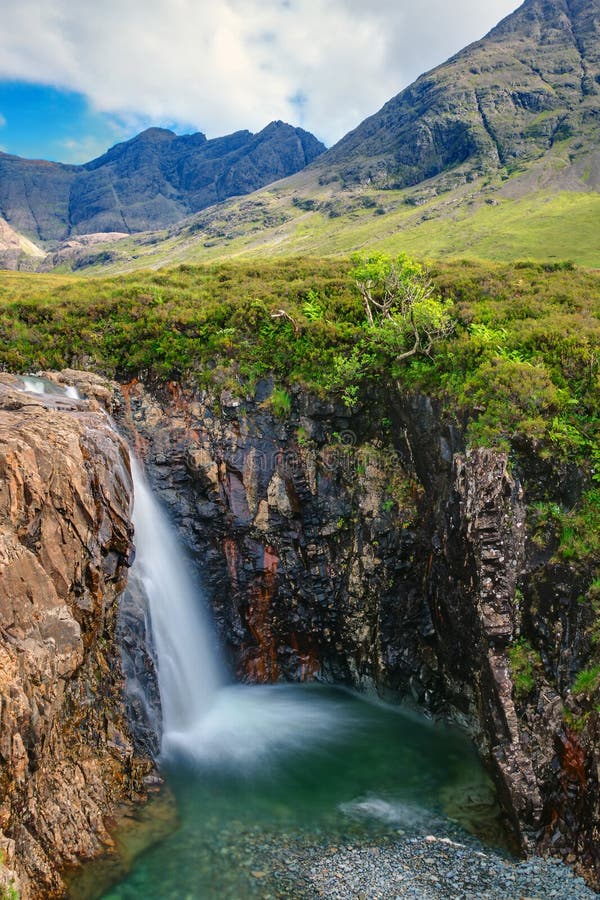 Waterfall on the Isle of Skye Stock Photo - Image of mountain, natural ...