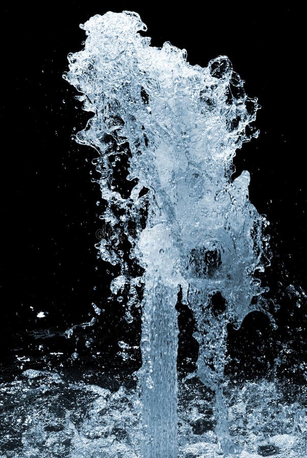 Waterfall on the black stock image. Image of drop, blue - 5924203