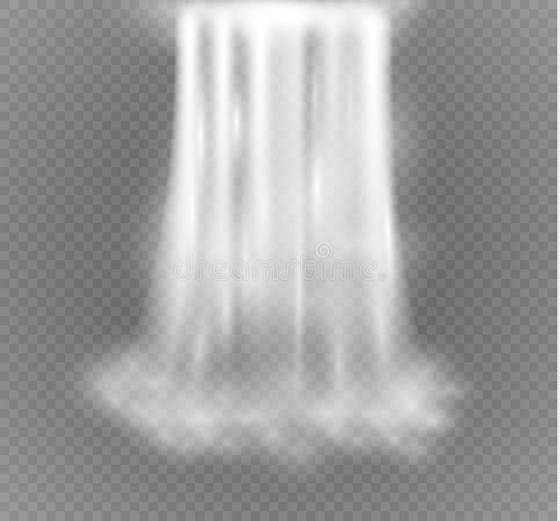 Waterfall, Isolated On Transparent Background.vector Illustration. A ...