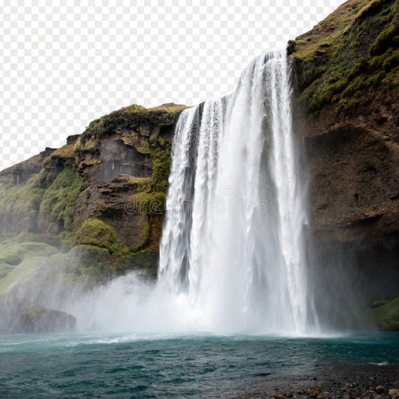 Waterfall Isolated on Transparent Background PNG Stock Image ...