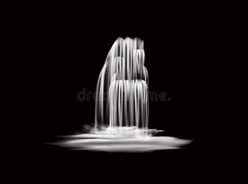 Waterfall, Isolated on Transparent Illustration. a Stream of Water ...