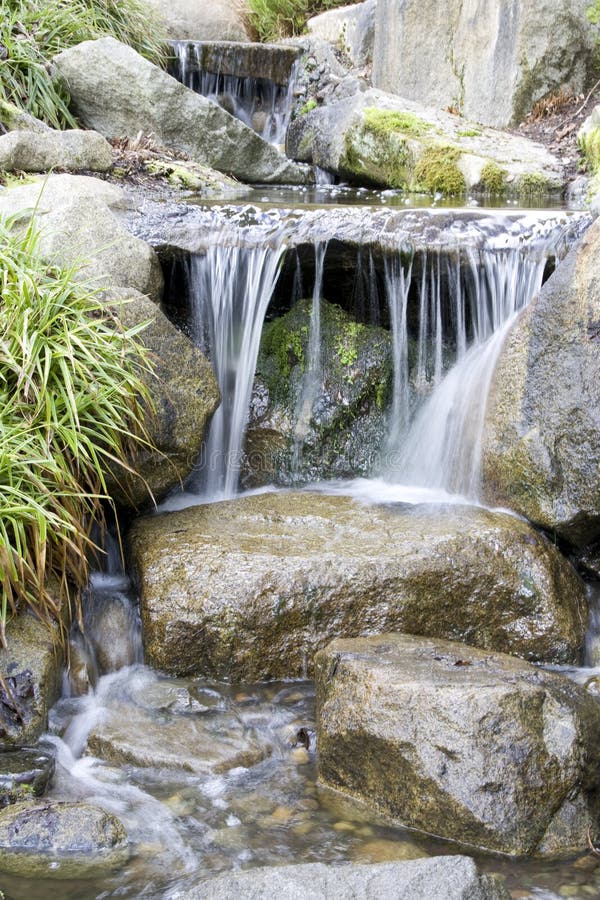 Waterfall in Japanese Garden Stock Image - Image of manmade, waterfalls ...