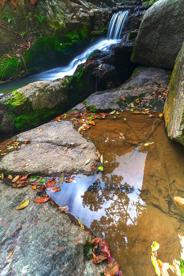 Waterfall, Jungle, Rocks and Stones Stock Image - Image of landscape ...
