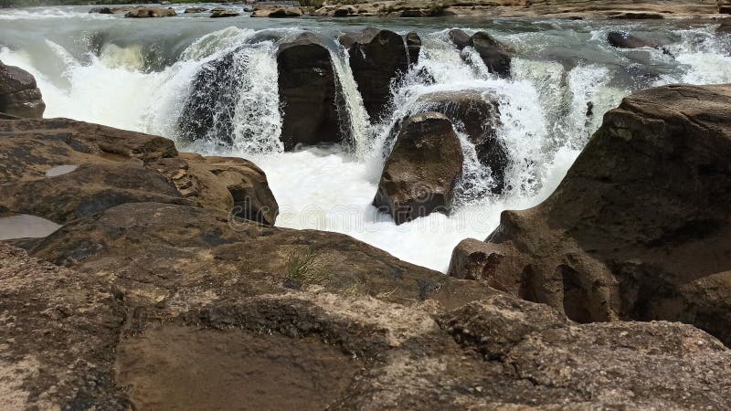 Waterfall in Kali Jali River Purworejo Central Java Stock Image - Image ...