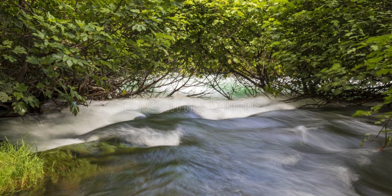 Waterfall in Krka National Park in Croatia. Stock Image - Image of ...