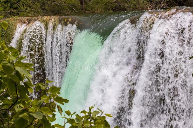 Waterfall in Krka National Park in Croatia. Stock Photo - Image of blue ...