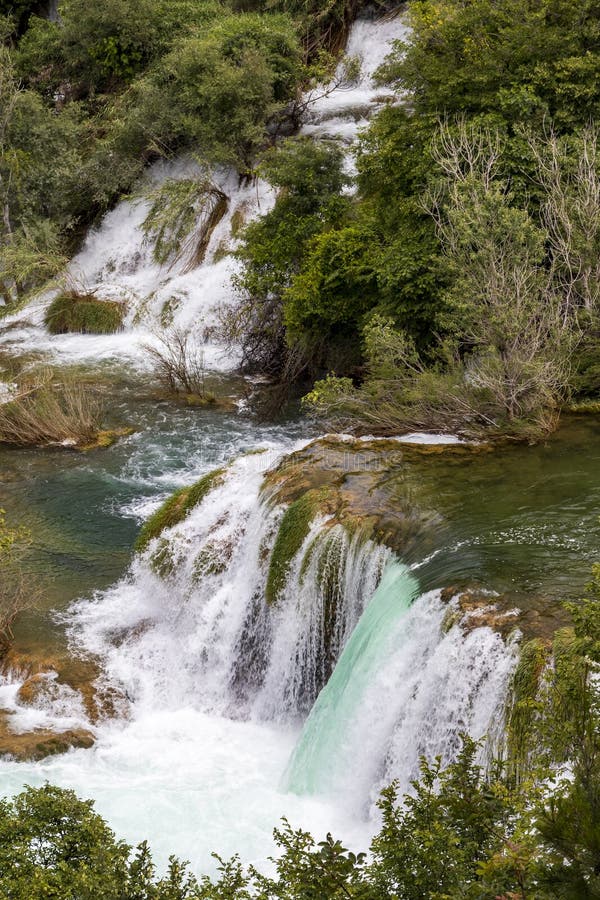 Waterfall in Krka National Park in Croatia. Stock Photo - Image of fall ...