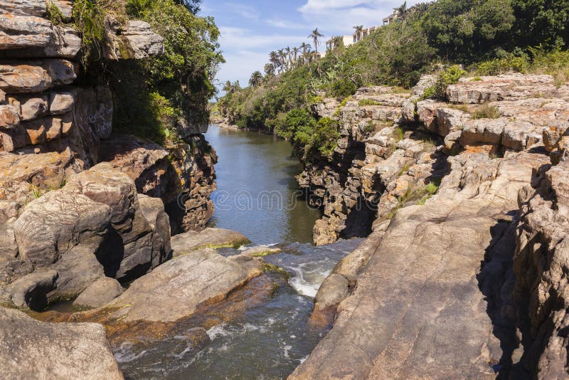 Waterfall Lagoon Cliffs stock photo. Image of africa - 60502672