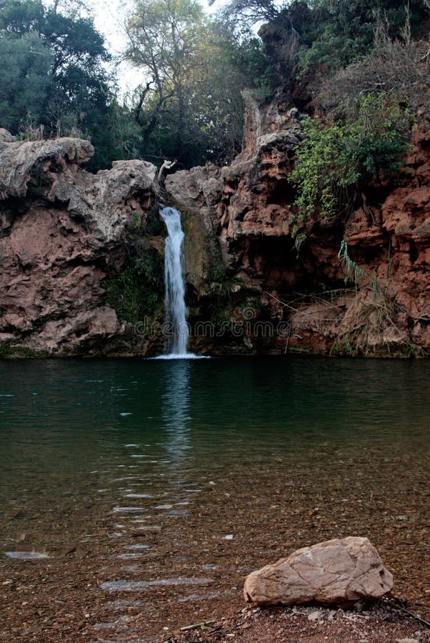 Small Waterfall Near Tavira, Pt Stock Photo - Image of grass, branch ...