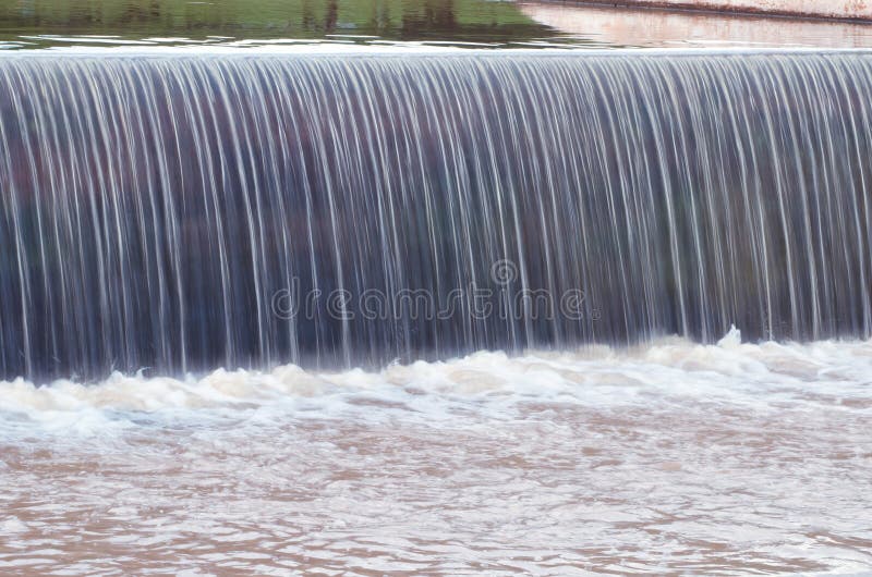 Waterfall of a lake stock photo. Image of falling, artificial - 81605782