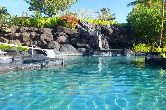 Waterfall Landscape of Spa Resort Stock Photo - Image of outdoors ...