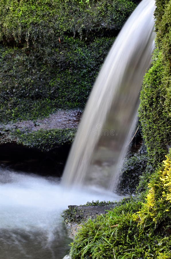 Waterfall stock image. Image of moss, peace, blur, water - 52502281