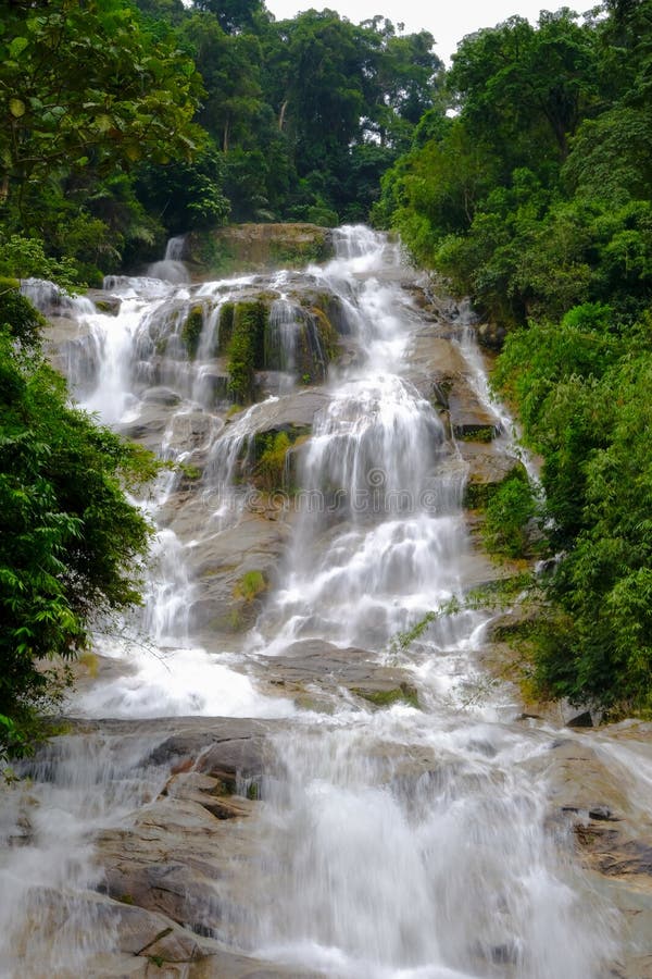 A Waterfall at Lata Kinjang, Perak, Malaysia. Stock Image - Image of ...