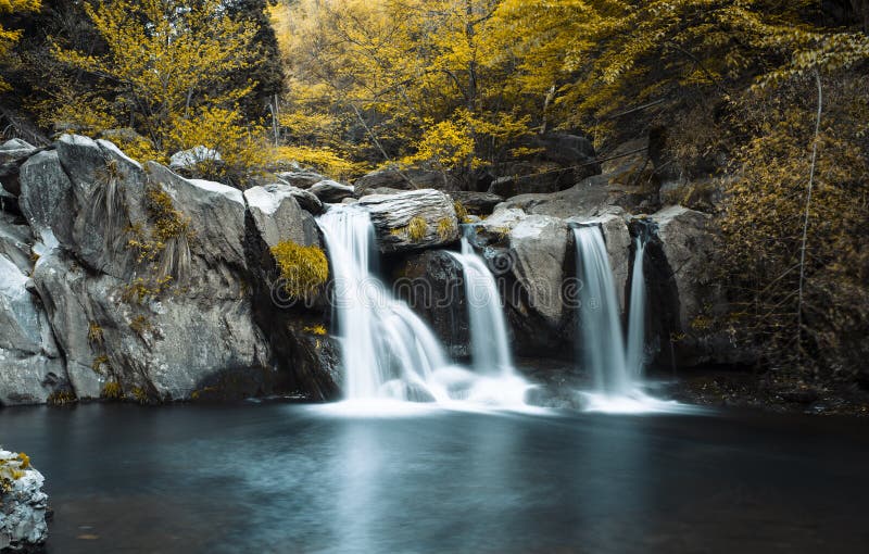 Waterfall in Lushan China stock photo. Image of three - 30468392