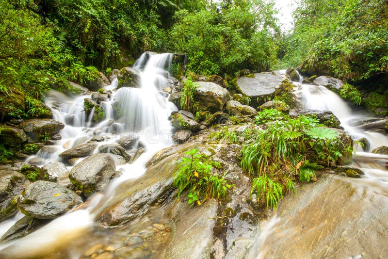 Waterfall on Machay River stock photo. Image of mountain - 61377570