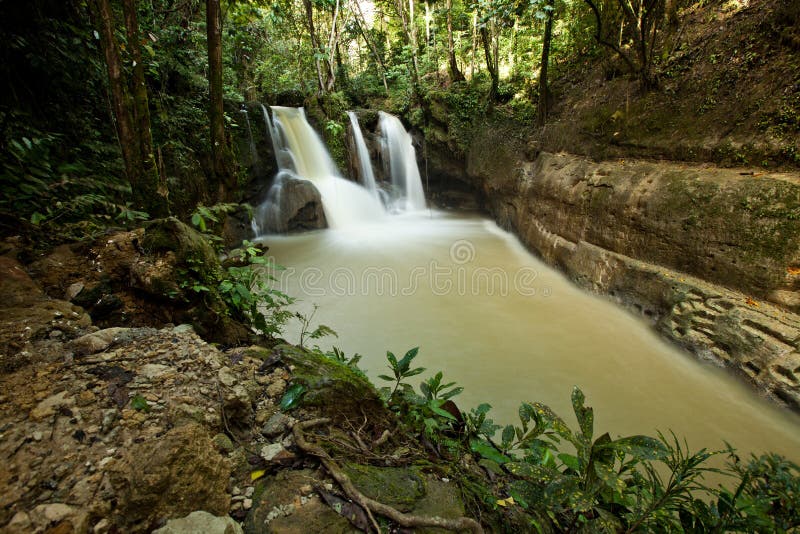 Waterfall at Mag-aso Falls, Philippines Stock Image - Image of outdoors ...