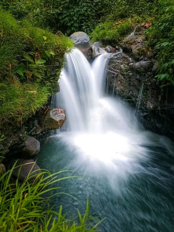 The Waterfall Makes Fresh in the Eyes Stock Image - Image of fresh ...