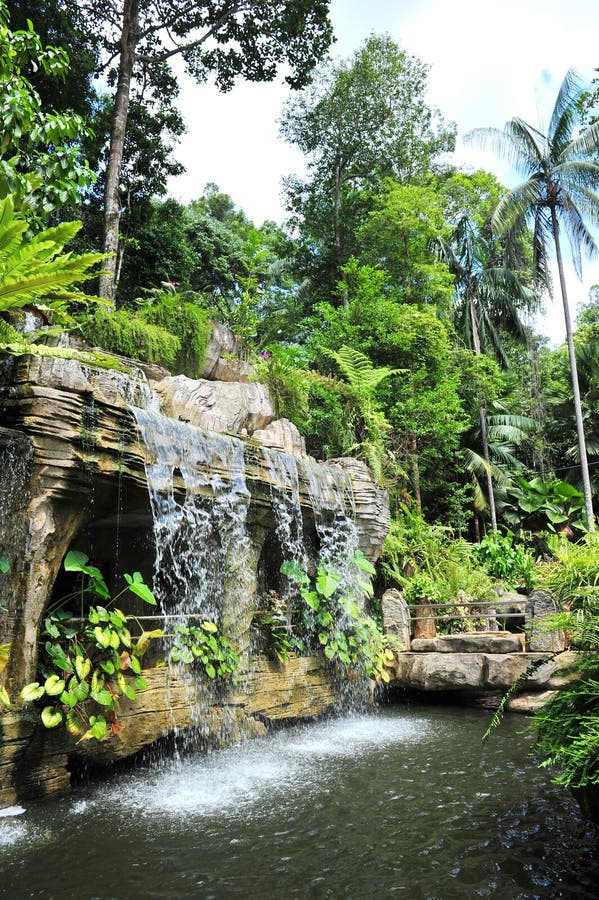 Waterfall in Malacca Botanic Garden Stock Image - Image of malaysia ...