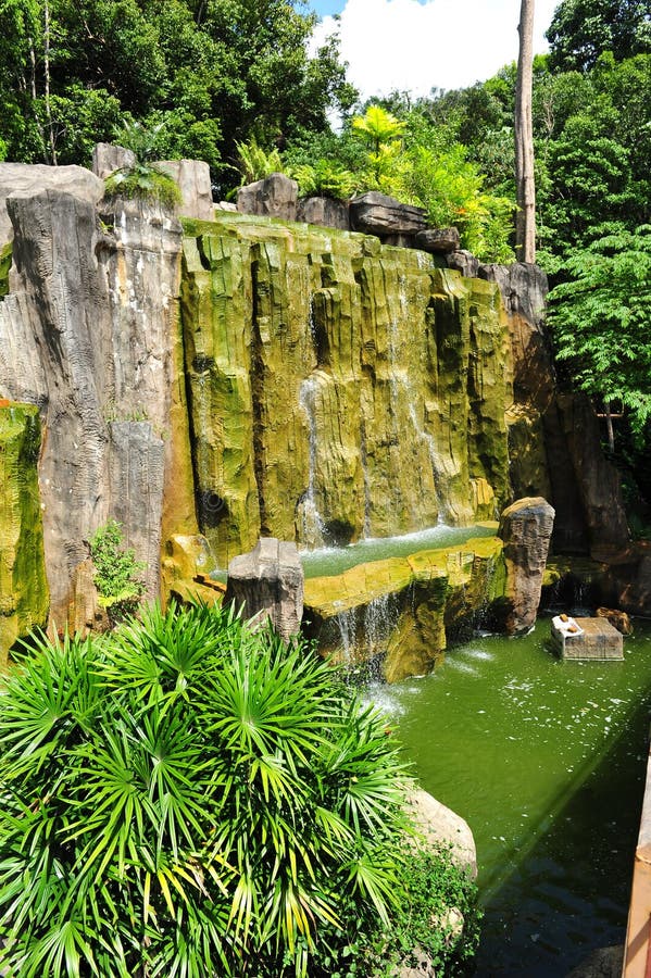 Waterfall in Malacca Botanic Garden Stock Image - Image of travel ...