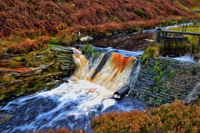 Waterfall stock photo. Image of waterfall, rivelin, sheffield - 46316770