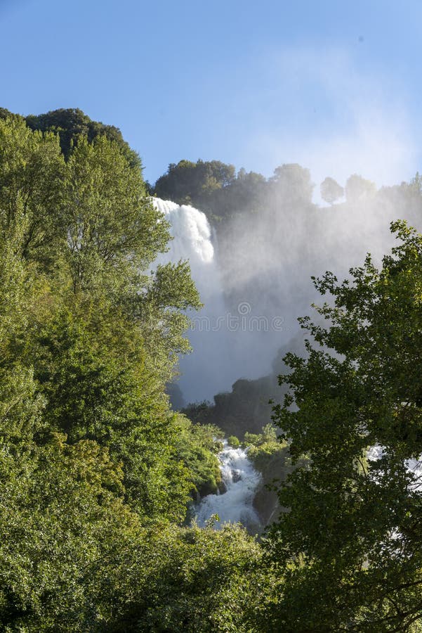 Waterfall of Marmore in Terni Stock Image - Image of motion, mountain ...