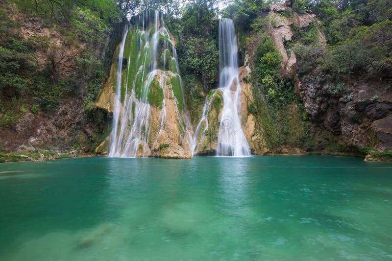 Waterfall in Mexico stock photo. Image of falls, tree - 275206252