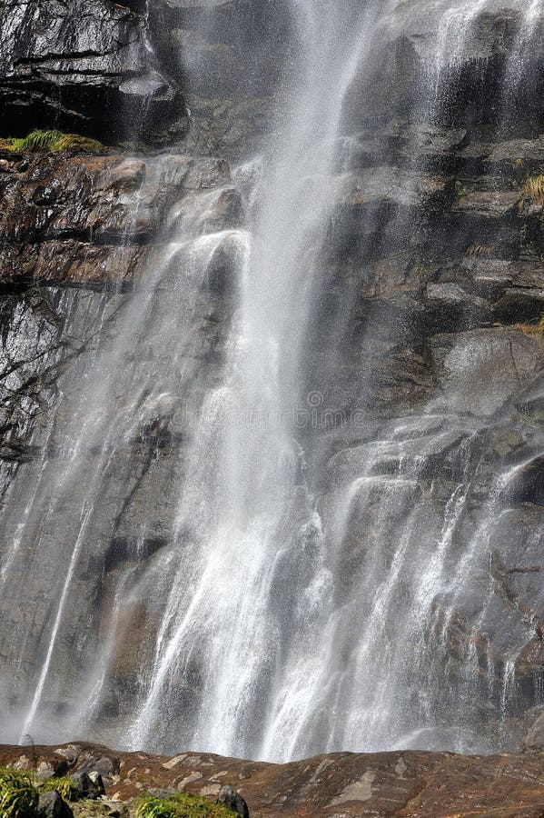 Waterfall in the Middle of the Forest Stock Image - Image of peaceful ...