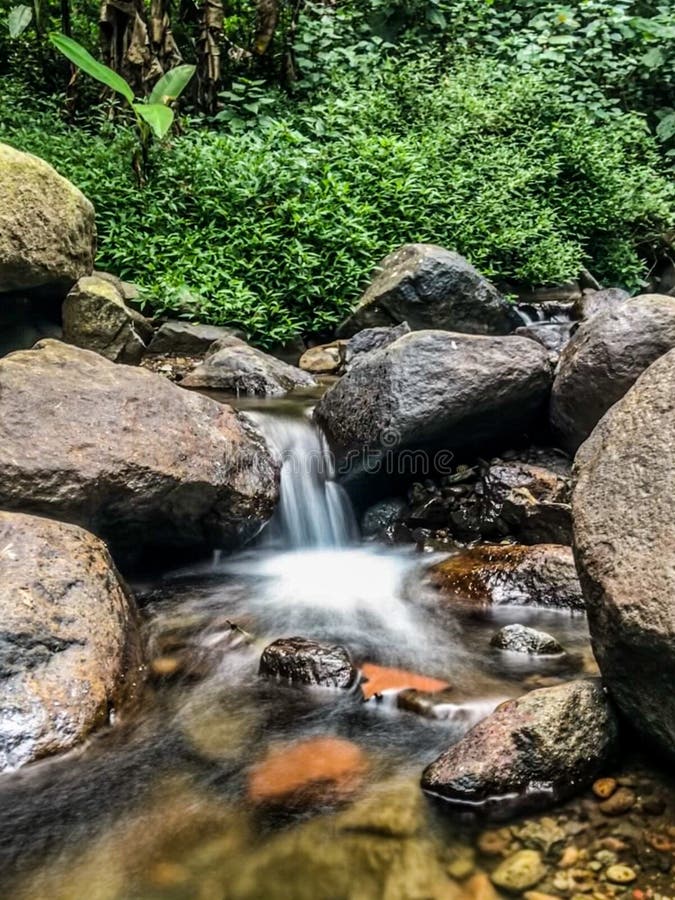 Waterfall stock photo. Image of waterfall, side, mountain - 262289088