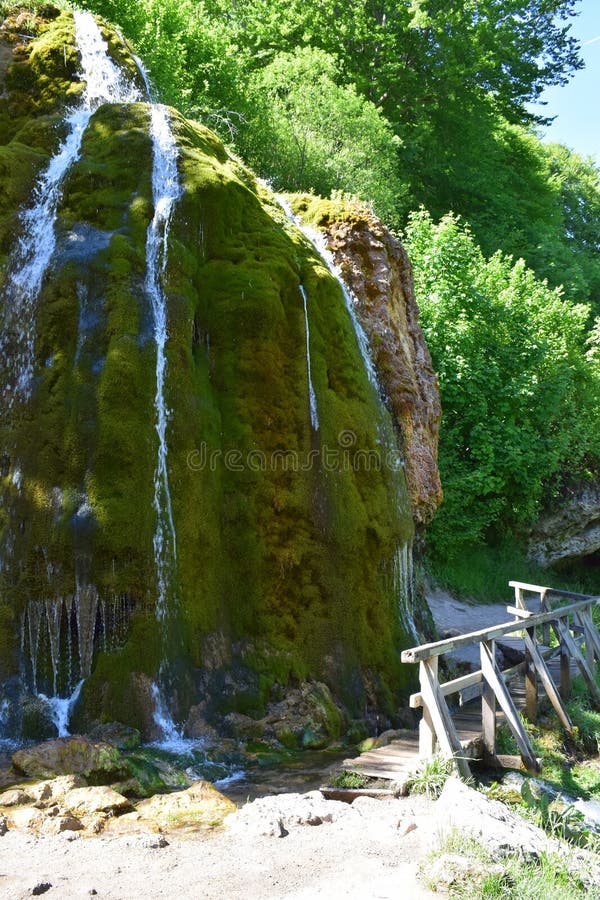 Main Waterfall of the Dreimühlenwasserfall with the Path Around Stock ...