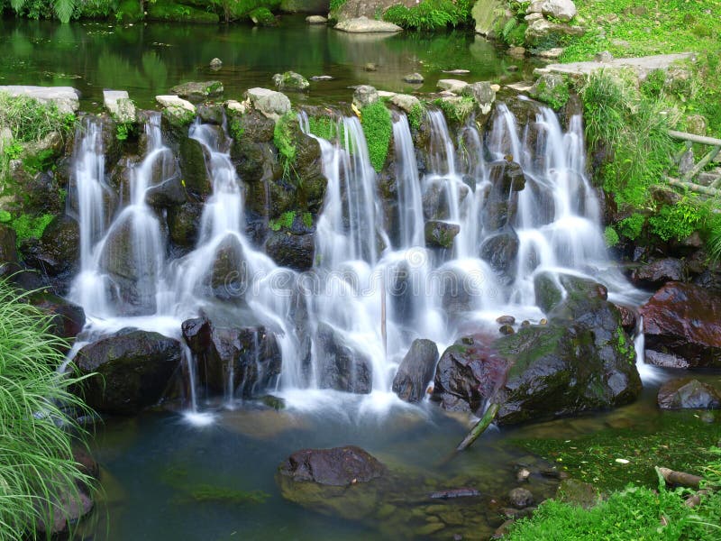 Waterfall in mountain stock image. Image of river, curve - 11084833