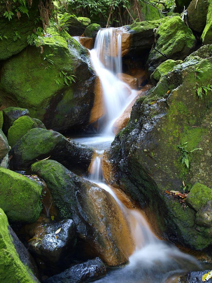 Waterfall in mountain stock image. Image of river, curve - 11084833